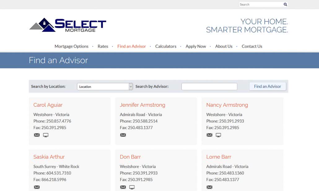 Select Mortgage - Caorda Web Solutions