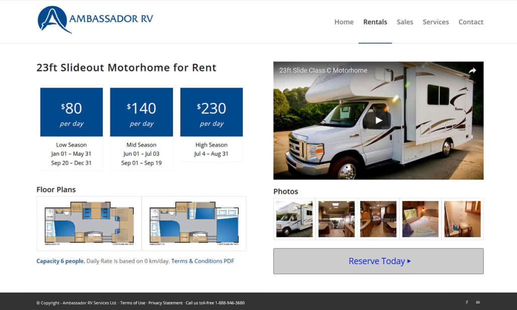 Ambassador RV Services - Caorda Web Solutions