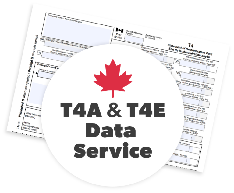 T4A & T4E XML Data Conversion Service for CRA Tax Forms